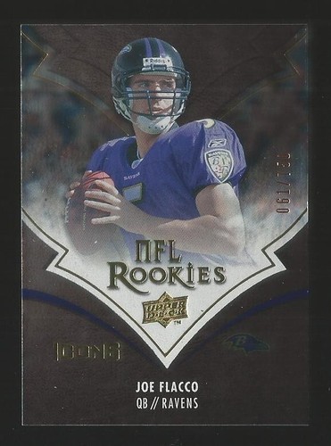 2008 Upper Deck Icons Joe Flacco Ravens #145 RC Rookie Bronze Parallel ...