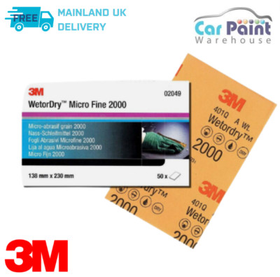 3M Wet Or Dry Sand Paper Micro Fine P2000 50pk 02049 | eBay UK