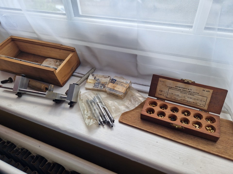 clock repair bushing tool Clockmakers tool set SUPERB incl extra tools ...