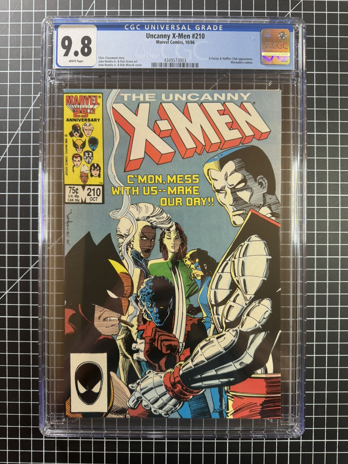 Uncanny X-Men #210 - CGC 9.8 White Pages - Marauders Cameo - 4349573003 ...