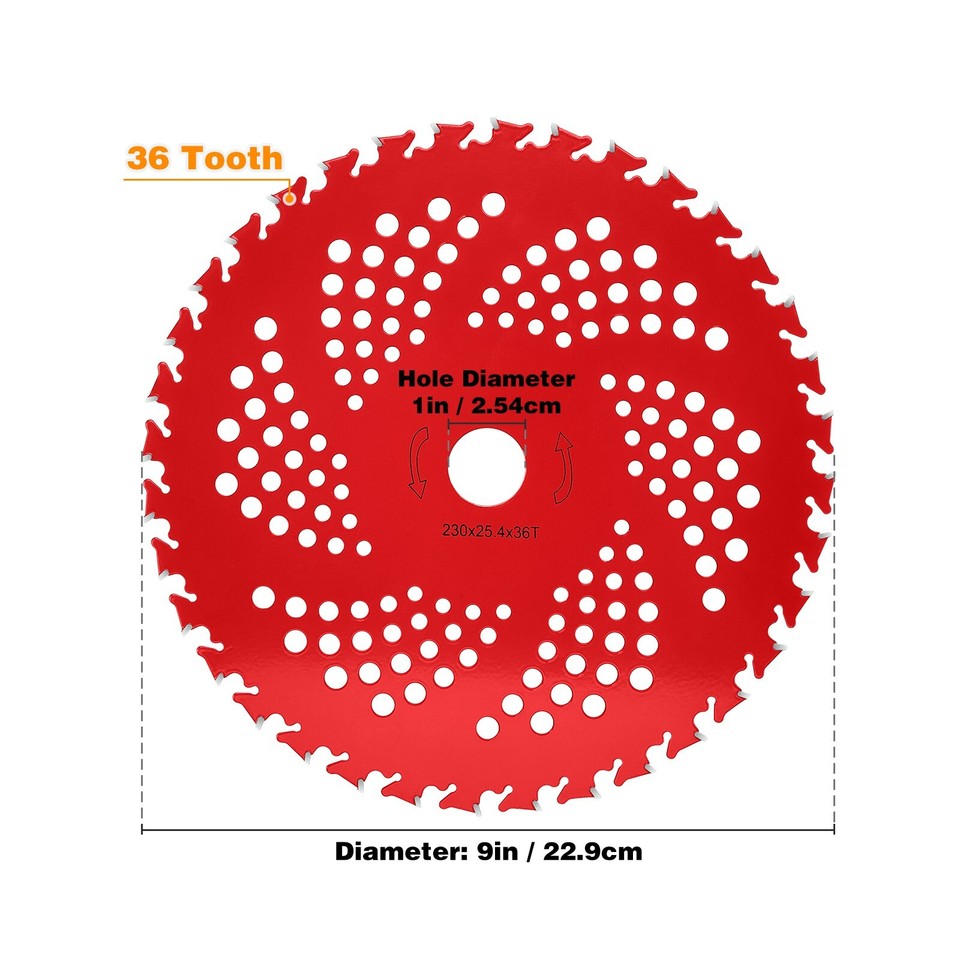 9inch 36Teeth Carbide Tip Brush Cutter Blades Weed Eater Blades for ...