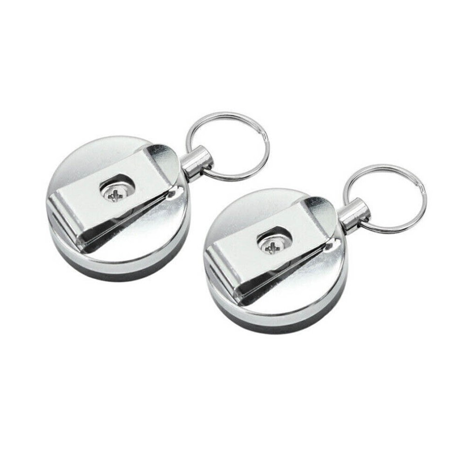 Retractable Steel Wire Rope Elastic Key Chain Anti Lost Secure Keychain ...