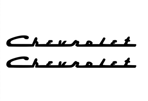 Chevrolet Script Emblem 1-Pair Vinyl Decal Sticker Truck Window You ...