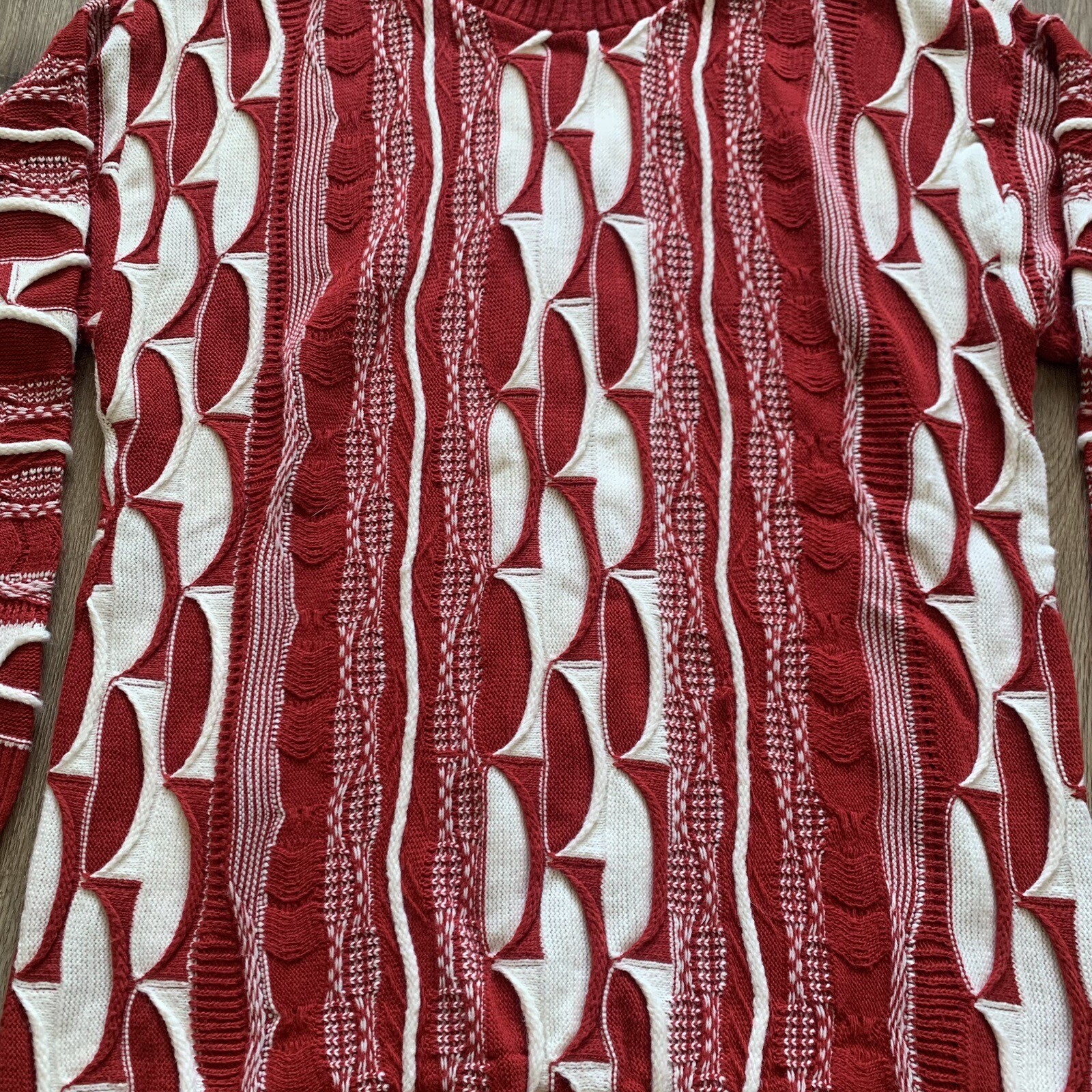 Vintage Coogi Australia Basics Red And White Knit Swe… - Gem