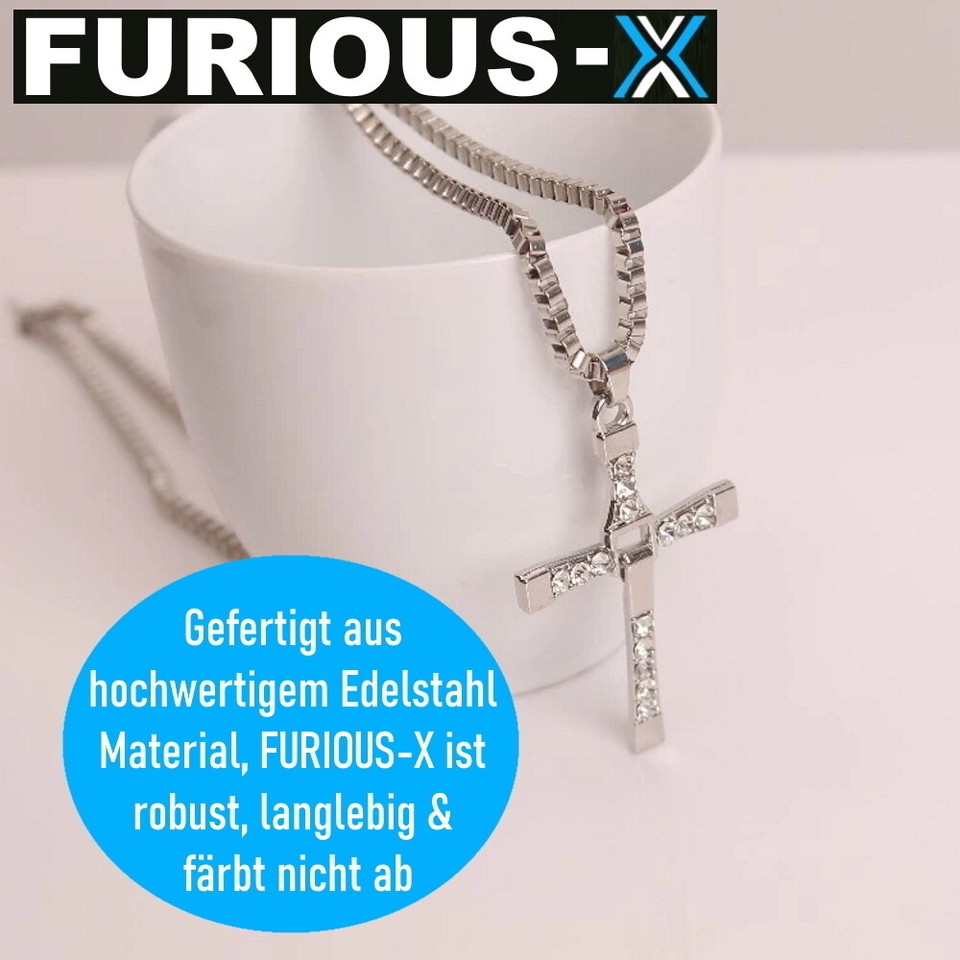Furious-X Almost Furious Vin Diesel Dominic Toretto Cross Necklace ...