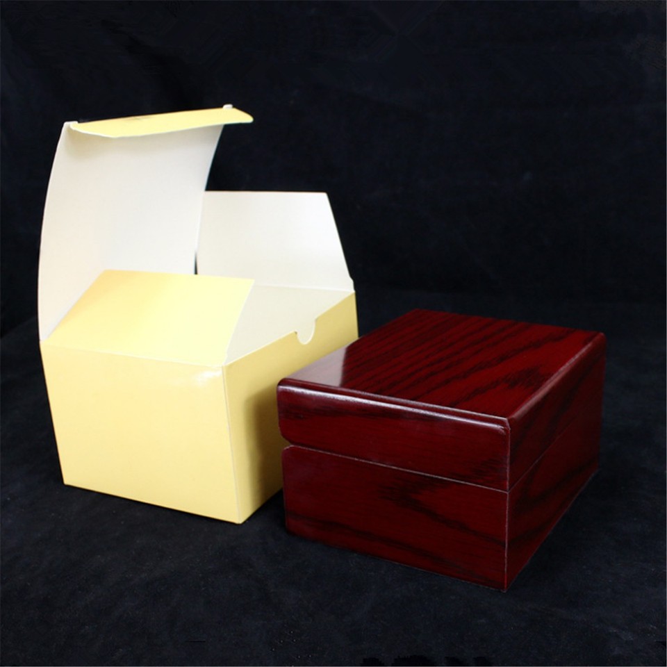 Wristwatch Box Wooden Storage Single Slot Luxury Organizer Wood Watch ...
