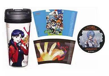 Evangelion Shinji Ikari & Misato Mug Set w/ 3 Interchangeable Art ...