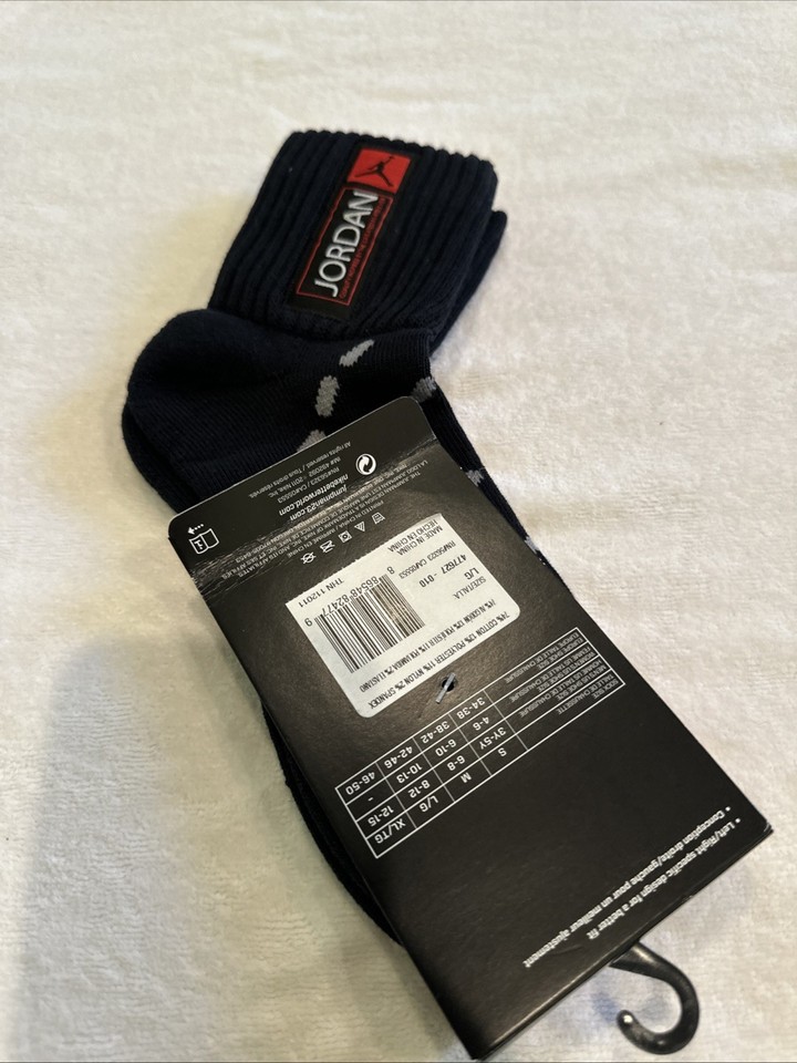 Nike Air Jordan Retro 12 Socks Size Large 8-12 Bred Flu Game | eBay