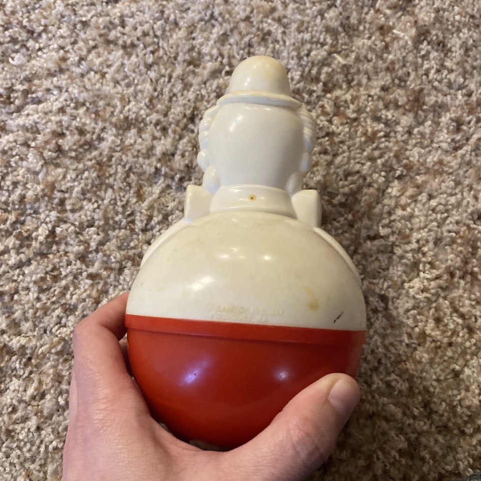 Vintage 1977 SaniToy Roly Poly Wobble CLOWN Baby Toy Bell Sound | eBay