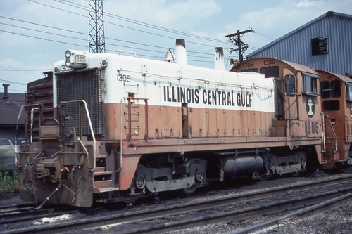 MS: Original Slide ICG Illinois Central Gulf SW13 #1305 E St Louis IL ...