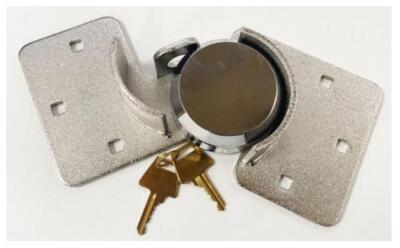 73MM HEAVY DUTY SHACKLESS PADLOCK AND HASP SET GATE SHED VAN SECURITY ...
