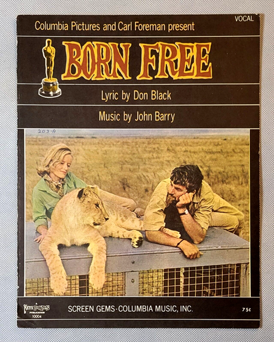 Born Free (Screen Gems-Columbia Music) Piano/Vocal/Guitar | eBay