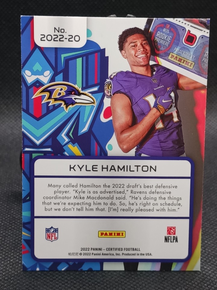 2022 Certified Graffiti Insert - Kyle Hamilton RC #2022-20 Baltimore ...