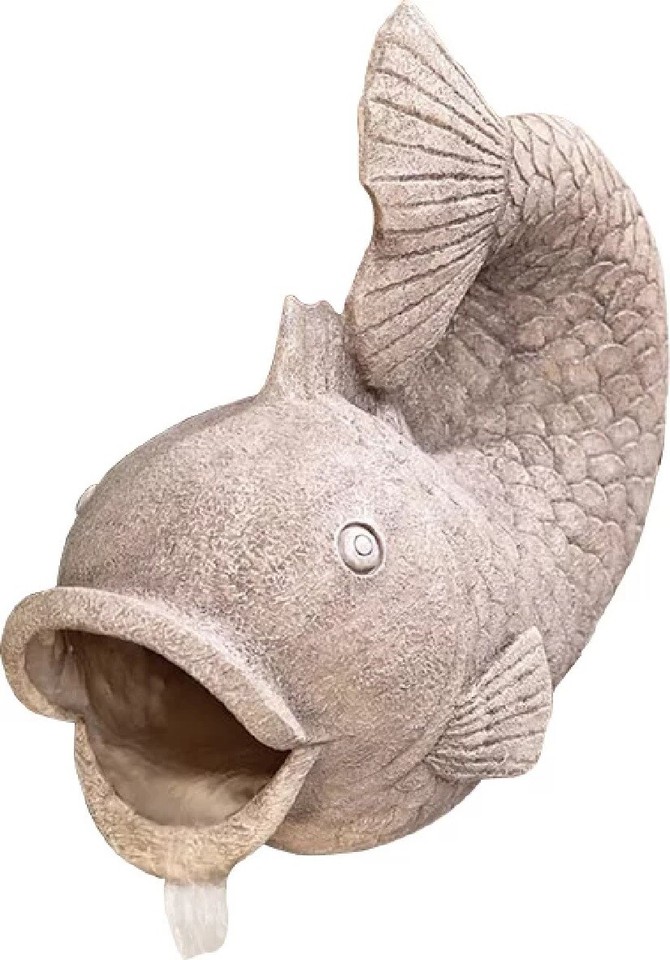 Fish Downspout Statue Extension Cover Resin Rain Gutter Protector Lawn ...