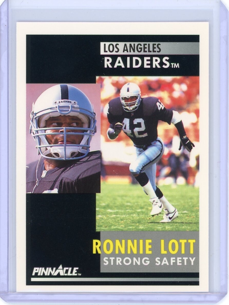 1991 PINNACLE RONNIE LOTT #13 LOS ANGELES RAIDERS 49ERS USC HOF MINT | eBay