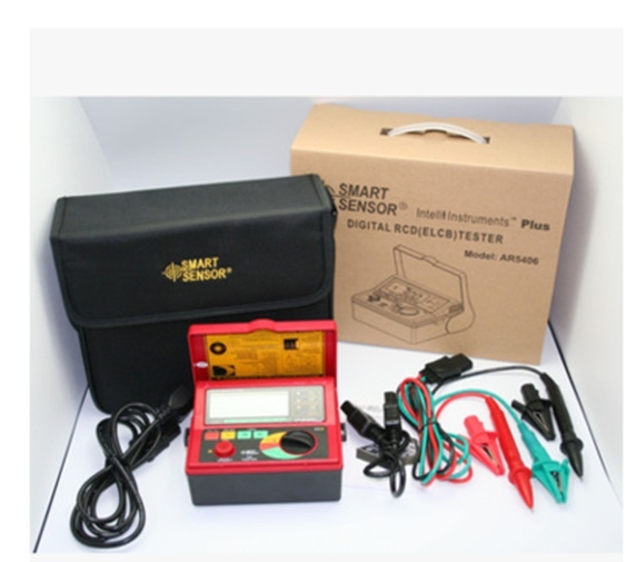 Digital RCD ELCB Tester Trip Current 10/20/30/200/300/500mA Trip Time ...