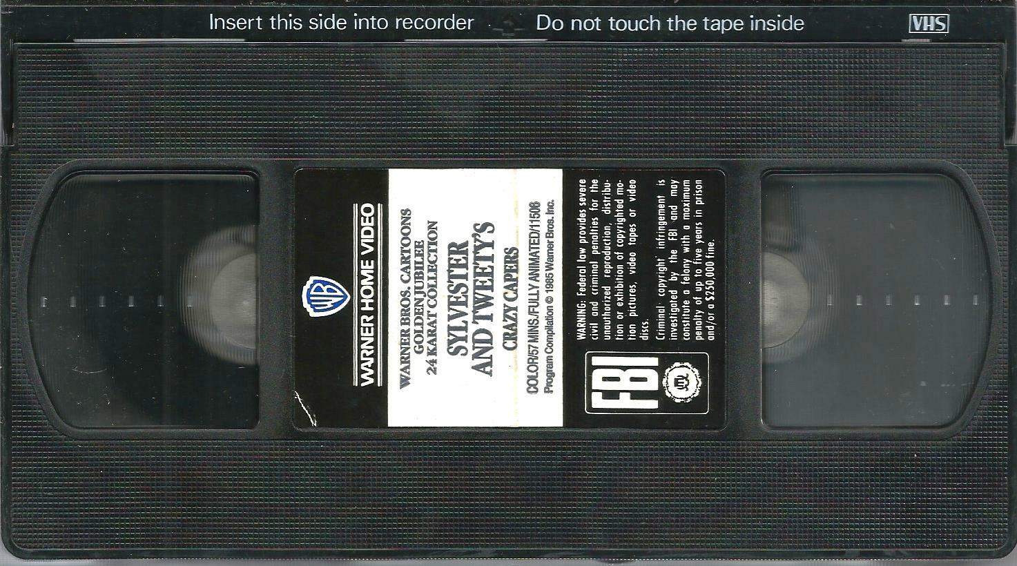 Sylvester & Tweety's Crazy Capers VHS 1985 Warner Bros. Cartoons Golden ...