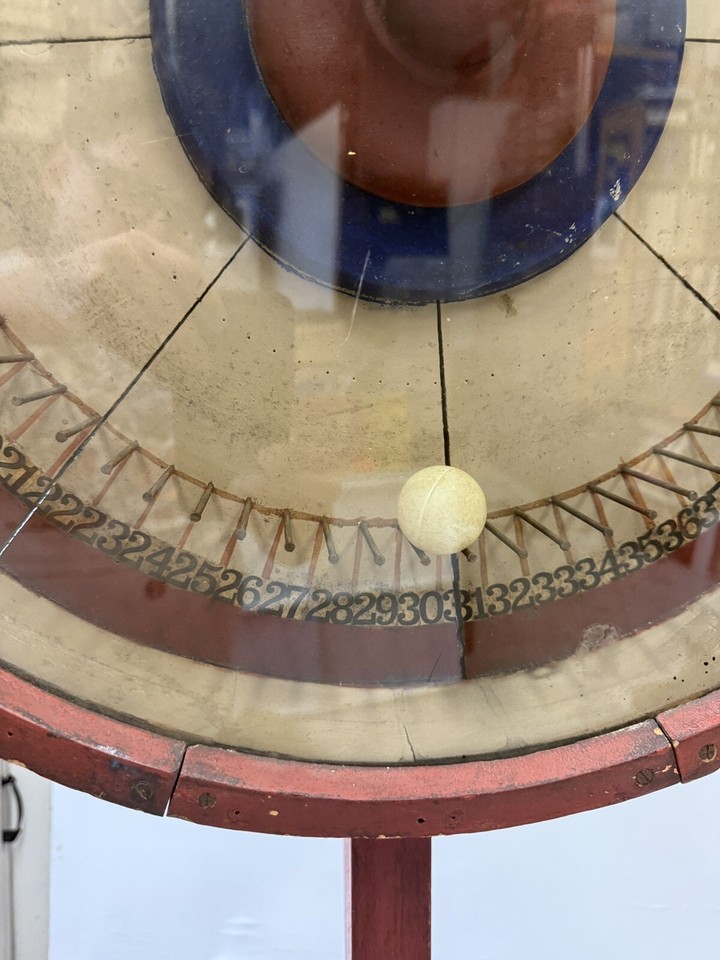 Antique Circus Game Roulette 6 feet 25" diameter spins great! Spinning ...