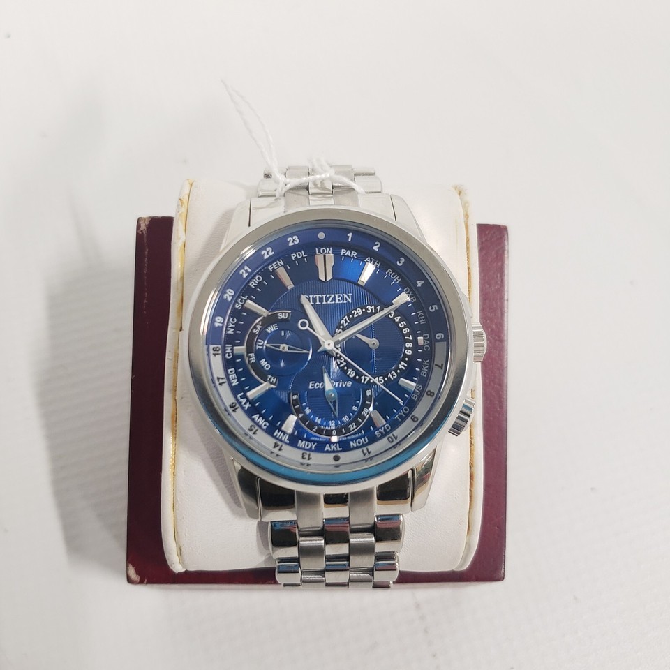 MSRP $525 Citizen Eco-Drive Blue Face Men's Watch 8729-R005791 Fits ...