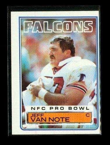 Vintage 1983 TOPPS NFC PRO BOWL Football Card #27 JEFF VAN NOTE Atlanta ...