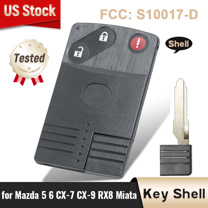 3 Button for Mazda 5 6 CX-7 CX-9 RX8 Miata Smart Card Remote Key Shell ...