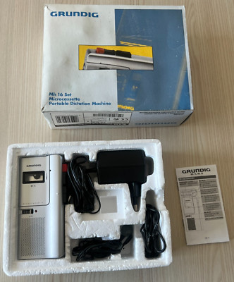 GRUNDIG Mh 16 SET G.FL 48-50 DICTAPHONE Portable CASSETTE DICTATION ...