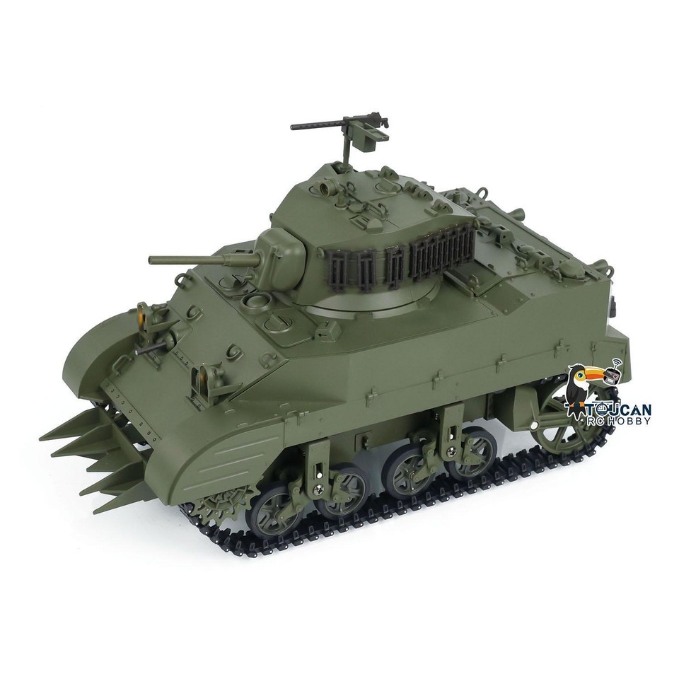 US Stock 1/16 US M5A1 British Stuart VI RC Tank 360° Rotate Turret ...