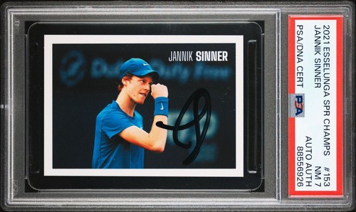 2021 Esselunga Super Champs #153 Jannik Sinner Signed Rookie Card Auto ...