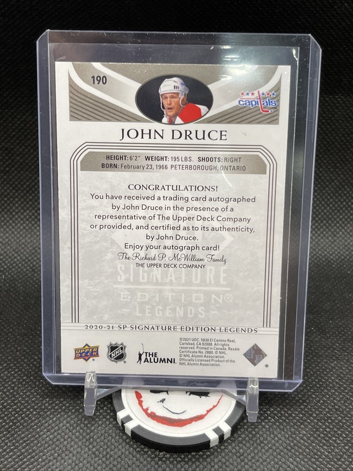 2020-21 Sp Signature Legends John Druce Black Autograph Parallel 🔥 # 02 ...