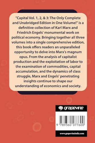 Capital Vol. 1 2 & 3 The Only Complete and Unabridged Edition in One ...