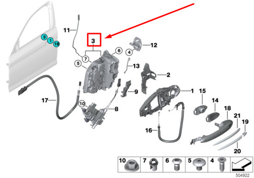 NEW BMW 5 G30 REAR LEFT DOOR LOCK 7477699 51217477699 ORIGINAL | eBay
