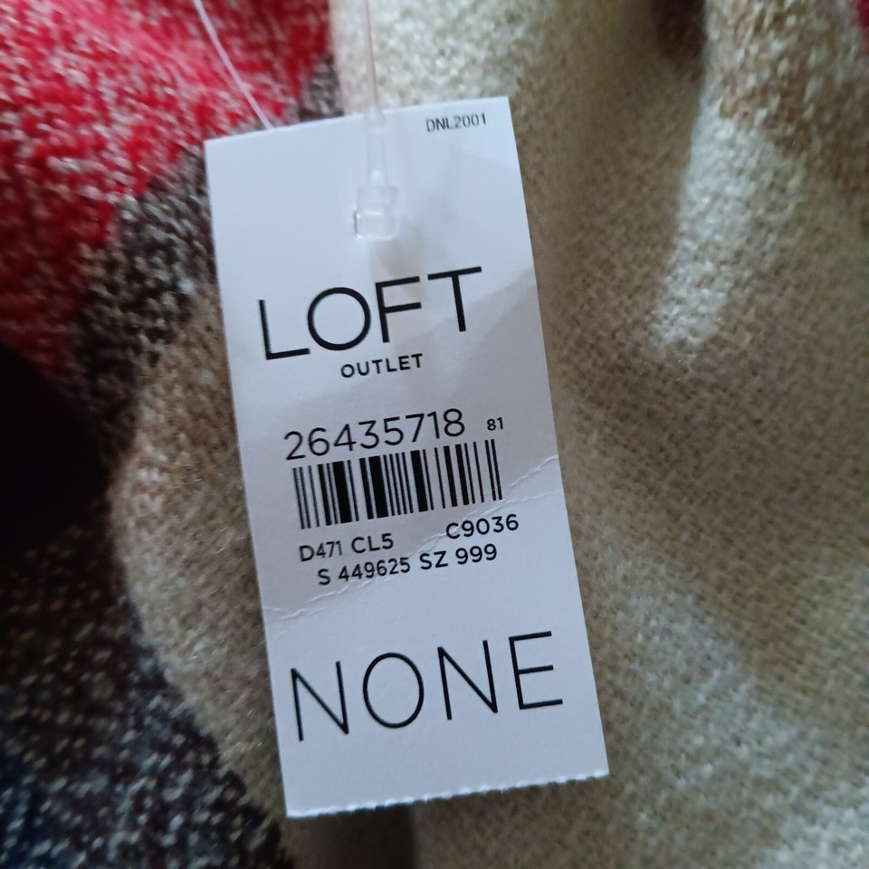 NWT LOFT Plaid Shawl Wrap Size OS | eBay