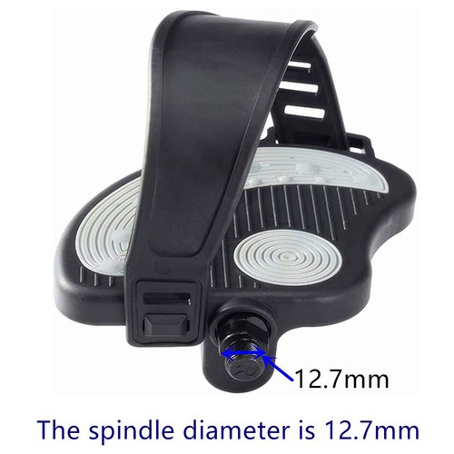 Exercise Bike Pedals with Cages & Adjustable Straps 1/2 Inch Spindle ...