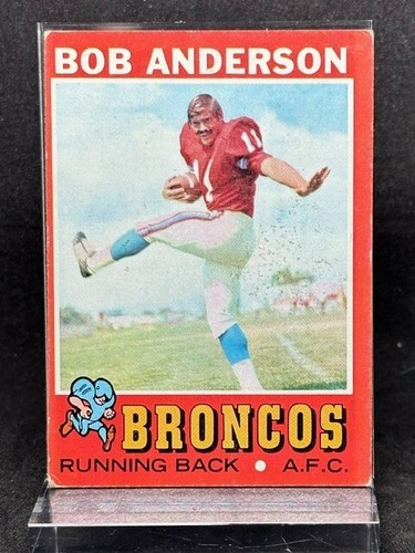 BOB ANDERSON 1971 Topps Football Denver Broncos Running Back A.F.C Card ...