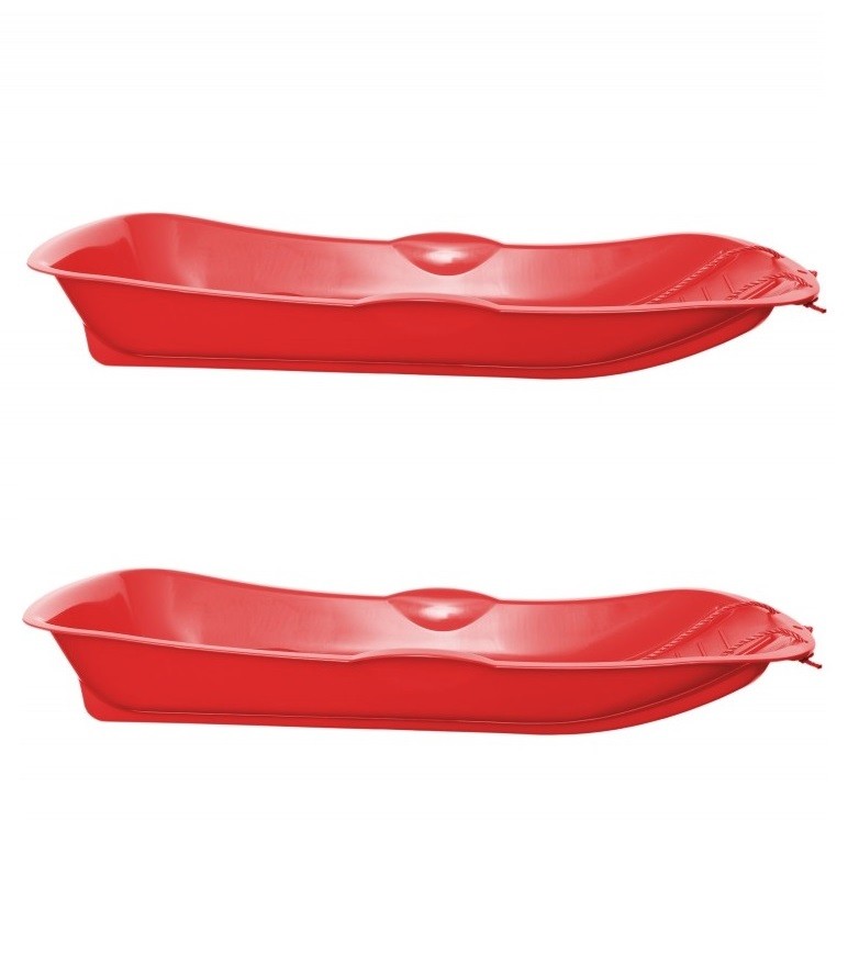 HEAVY DUTY SNOW SLEDGE SLEDGES WITH ROPE PLASTIC FOR KIDS & ADULTS SKI ...