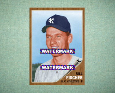Bill Fischer Kansas City Athletics A's 1962 Style Custom Baseball Art ...