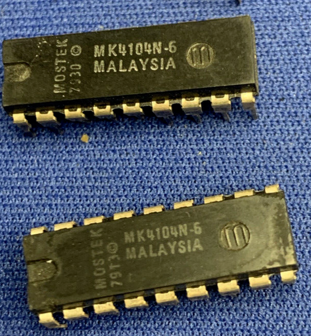 MK4104N-6 MOSTEK MK4104 IC VINTAGE 1976 16-Pin DIP RARE COLLECTIBLE QTY ...