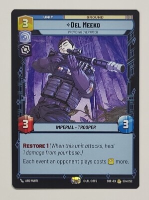 STAR WARS UNLIMITED SoR #034 DEL MEEKO PROVIDING OVERWATCH RARE UNIT | eBay