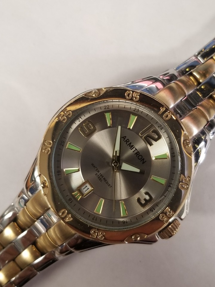 Armitron Mens 20/4963TT Two Tone Watch 165 Ft Water Resistant 7.5" | eBay