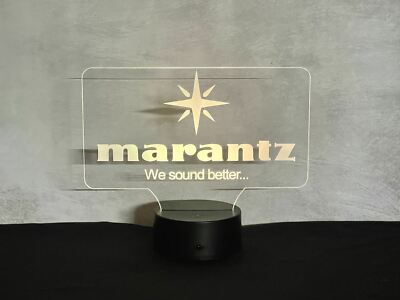 Marantz WSB LED Edge Lit Lighted Sign W/ 16 Color Base And Remote 8.5 ...
