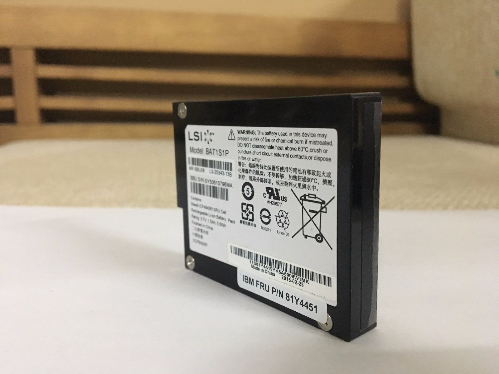 IBM 81Y4451 BAT1S1P LSI BBU08 For M5000 M5014 M5015 9260 9261 9280 Raid ...