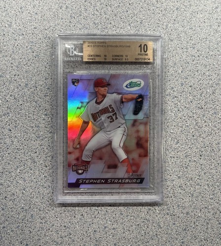 2010 eTopps Baseball #23 Stephen Strasburg Rookie Card RC /1999 BGS 10 ...