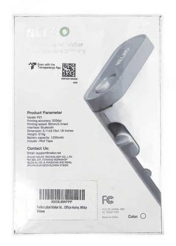 Nelko Portable inkless Label Maker P21 - Bluetooth 203 DPI for IOS ...