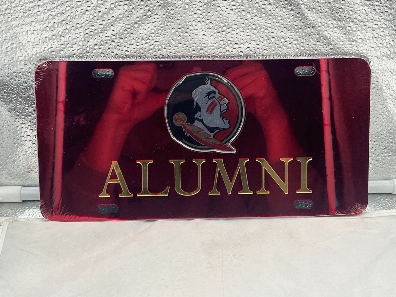 Florida State Seminoles FSU NCAA Red Mirrored Laser Cut License Plate ...