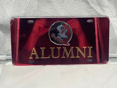 Florida State Seminoles FSU NCAA Red Mirrored Laser Cut License Plate ...