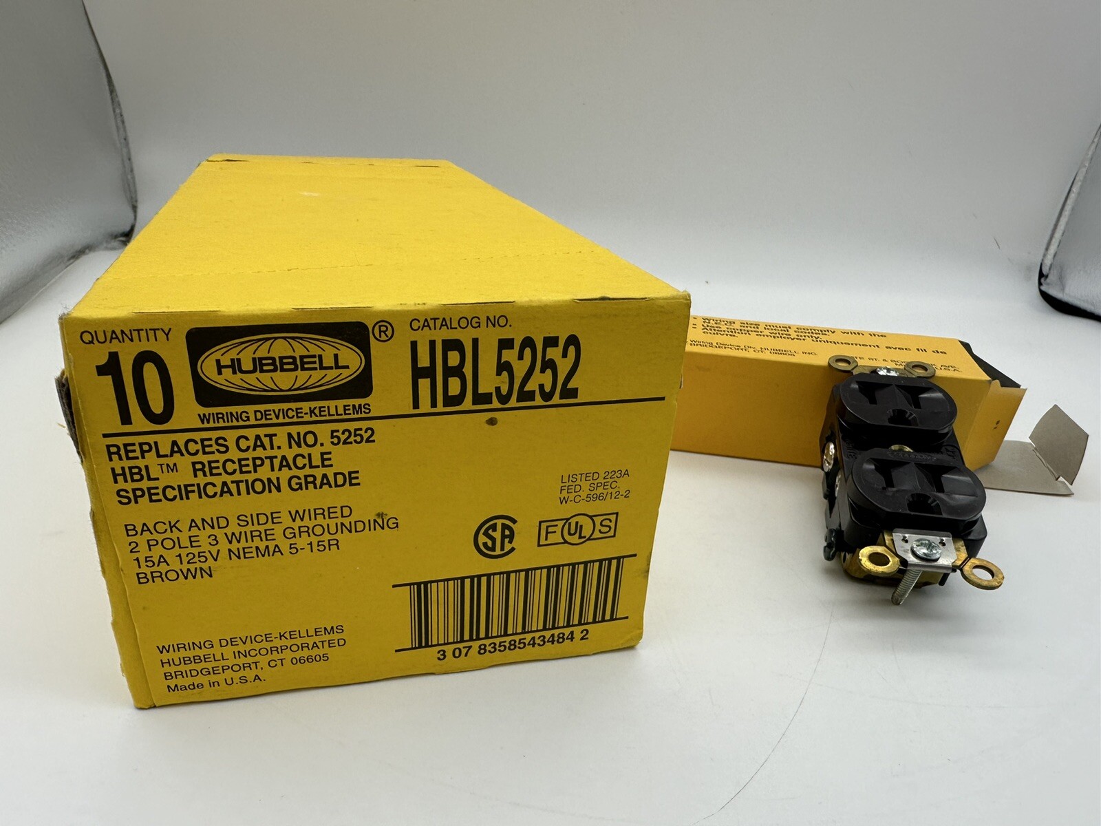 Box Of 10 Hubbell HBL5252 Receptacles | eBay
