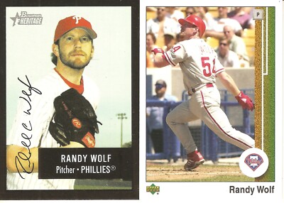 2 DIFFERENT BASEBALL CARD LOT OF RANDY WOLF 298 | eBay