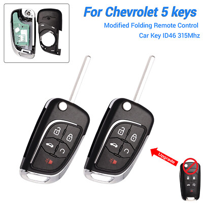 2pcs Upgraded Car Key Fob Remote For Chevy Cruze Equinox Sonic Malibu ...