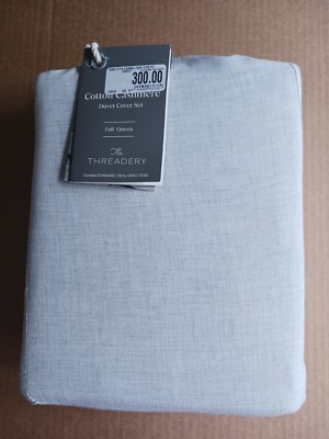 The Threadery 3 Piece Queen Duvet Cover Set Luxe Cotton CashmereLight ...