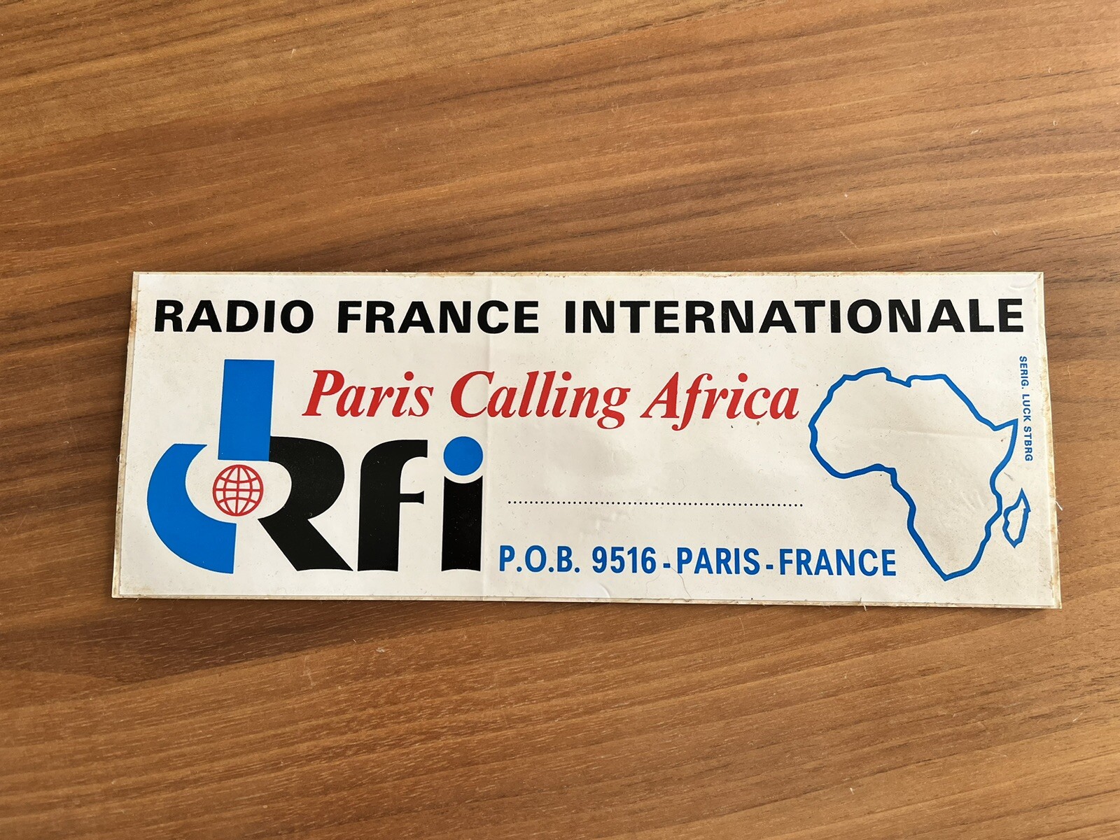 Radio France International Paris Calling Africa Sticker RFI Mint ...